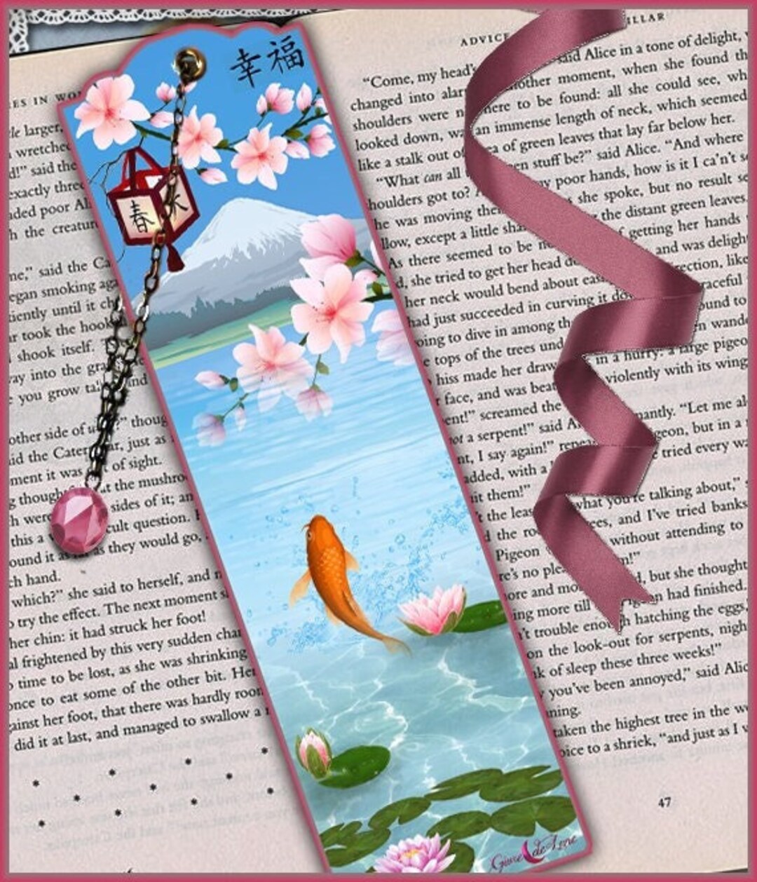 Laminated Bookmarks sakura Flowers, Small Gift, Cheap Gift, Gift Idea ...