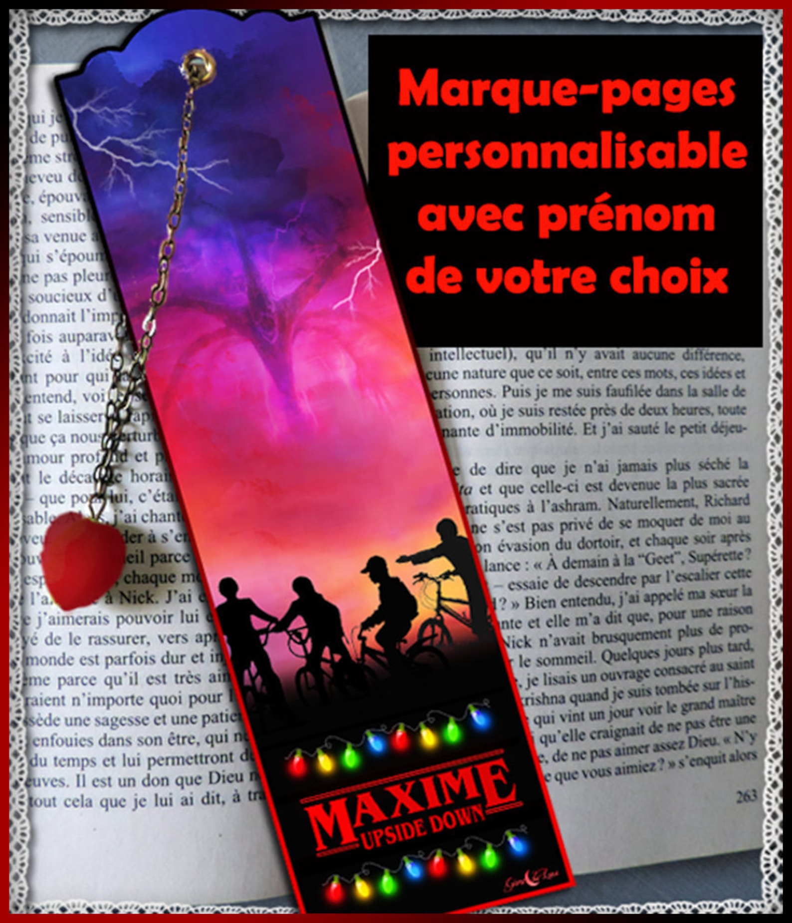 Laminated Bookmarks, Customizable Bookmarks, Stranger Things, Gift Idea ...