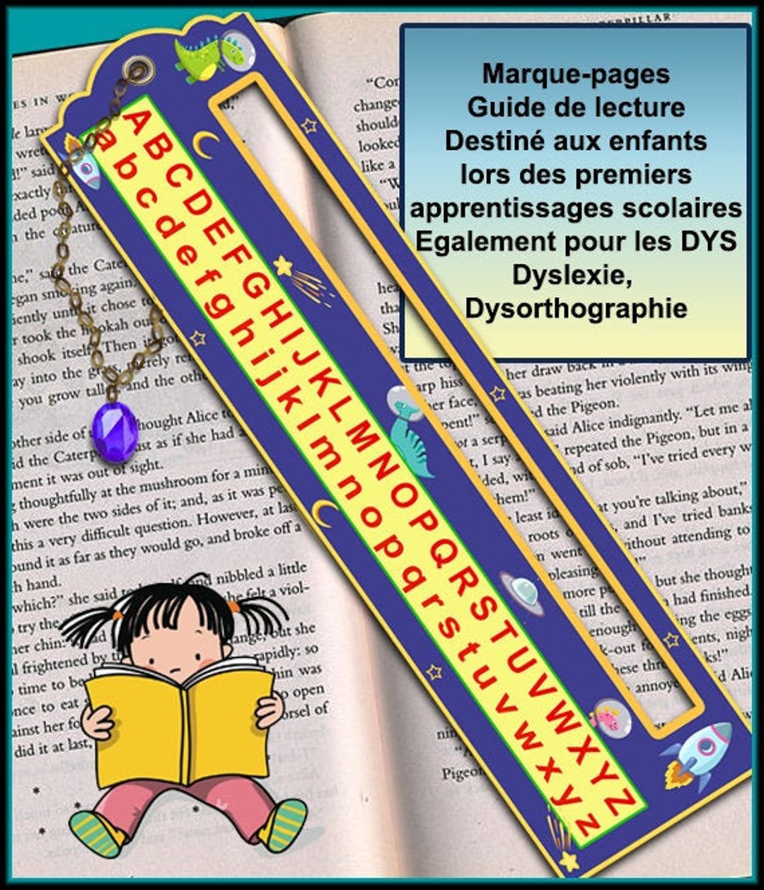 Marque-pages plastifié guide de lecture pour enfant guide - Etsy France