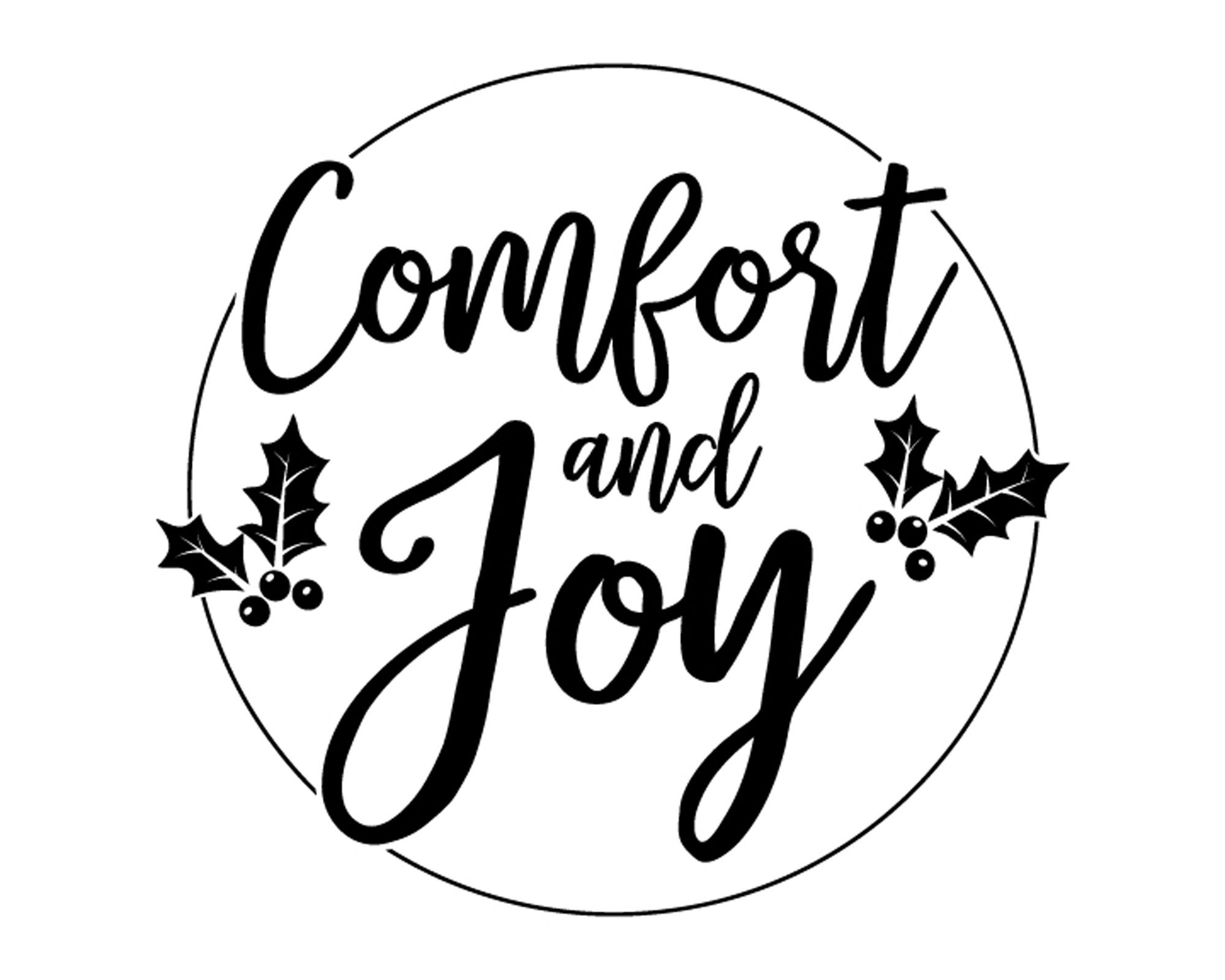 Comfort and Joy Chalkboard svg png jpeg Noël svg | Etsy