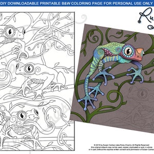gecko coloring pages to print