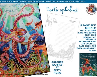 Octopus Ophelia: Downloadable Printable PDF by Ruby Charm | Etsy