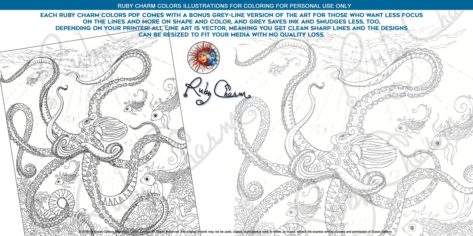 Octopus Ophelia: Downloadable Printable PDF by Ruby Charm | Etsy