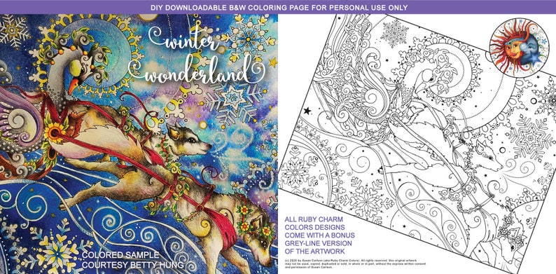 Winter Wonderland: Downloadable Printable PDF Coloring Page by - Etsy