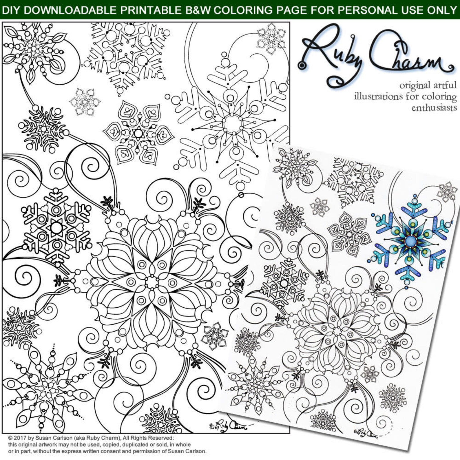 HOLIDAY BUNDLE: Download Print and Color Winter - Etsy