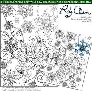 HOLIDAY BUNDLE: Download, Print, and Color Winter Illustrations, Adult ...