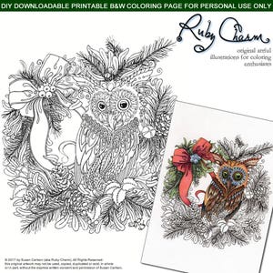 HOLIDAY BUNDLE: Download, Print, and Color Winter Illustrations, Adult ...
