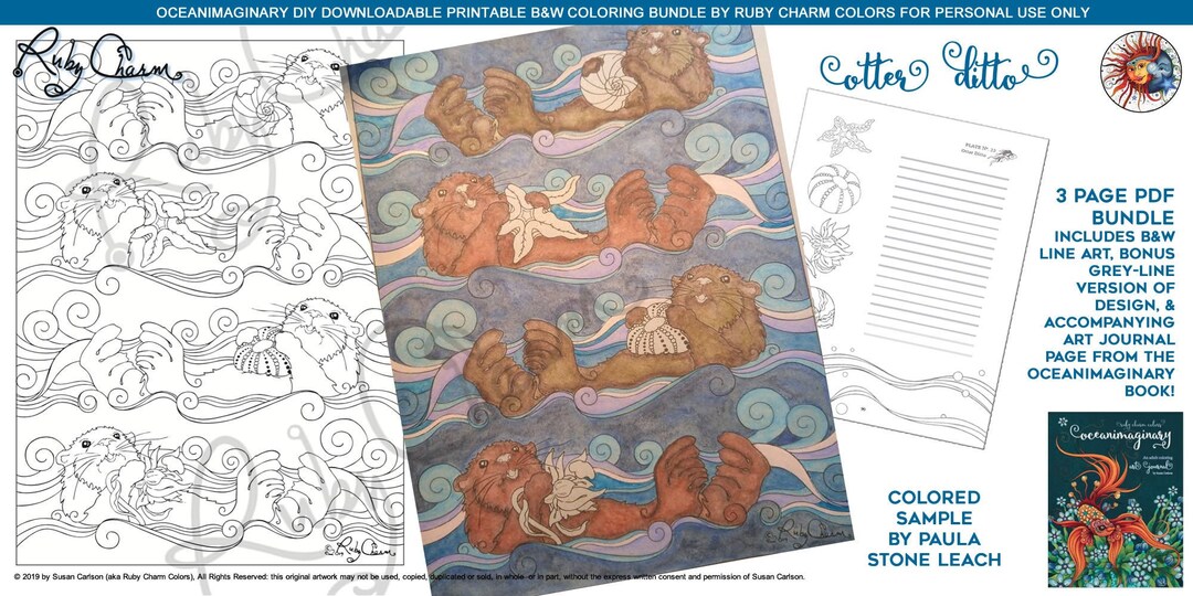 Oceanimaginary Otter Ditto: Downloadable PDF BUNDLE by Ruby Charm ...