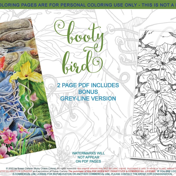 Birdy Coloring Book - Etsy