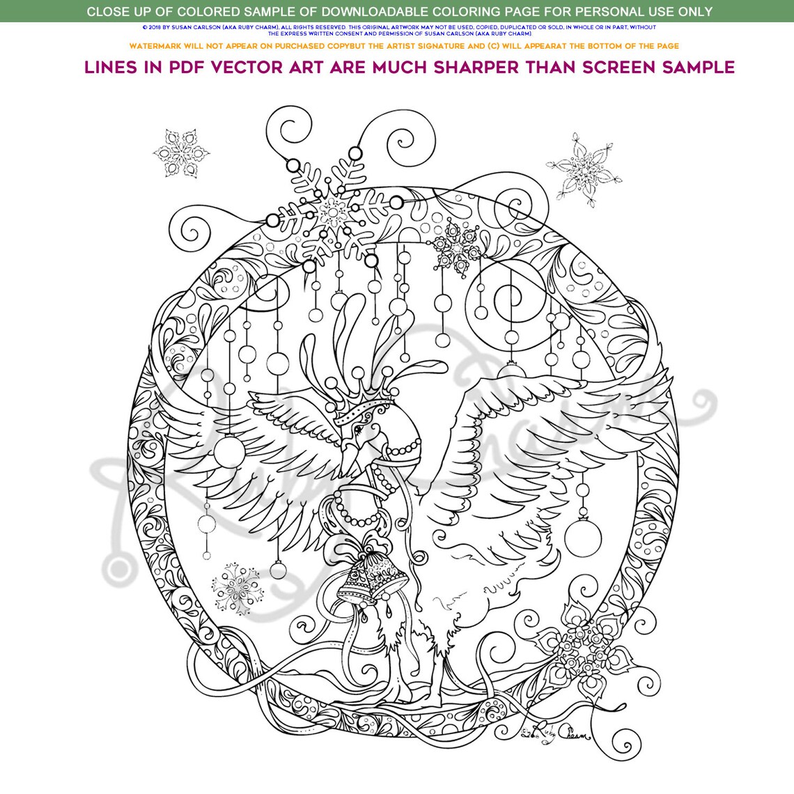 Christmas HOLIDAY Swan Downloadable PDF: Print and Color Swan ...