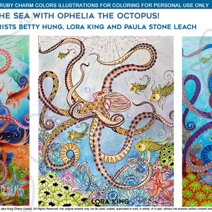 Octopus Ophelia: Downloadable Printable PDF by Ruby Charm Colors ...