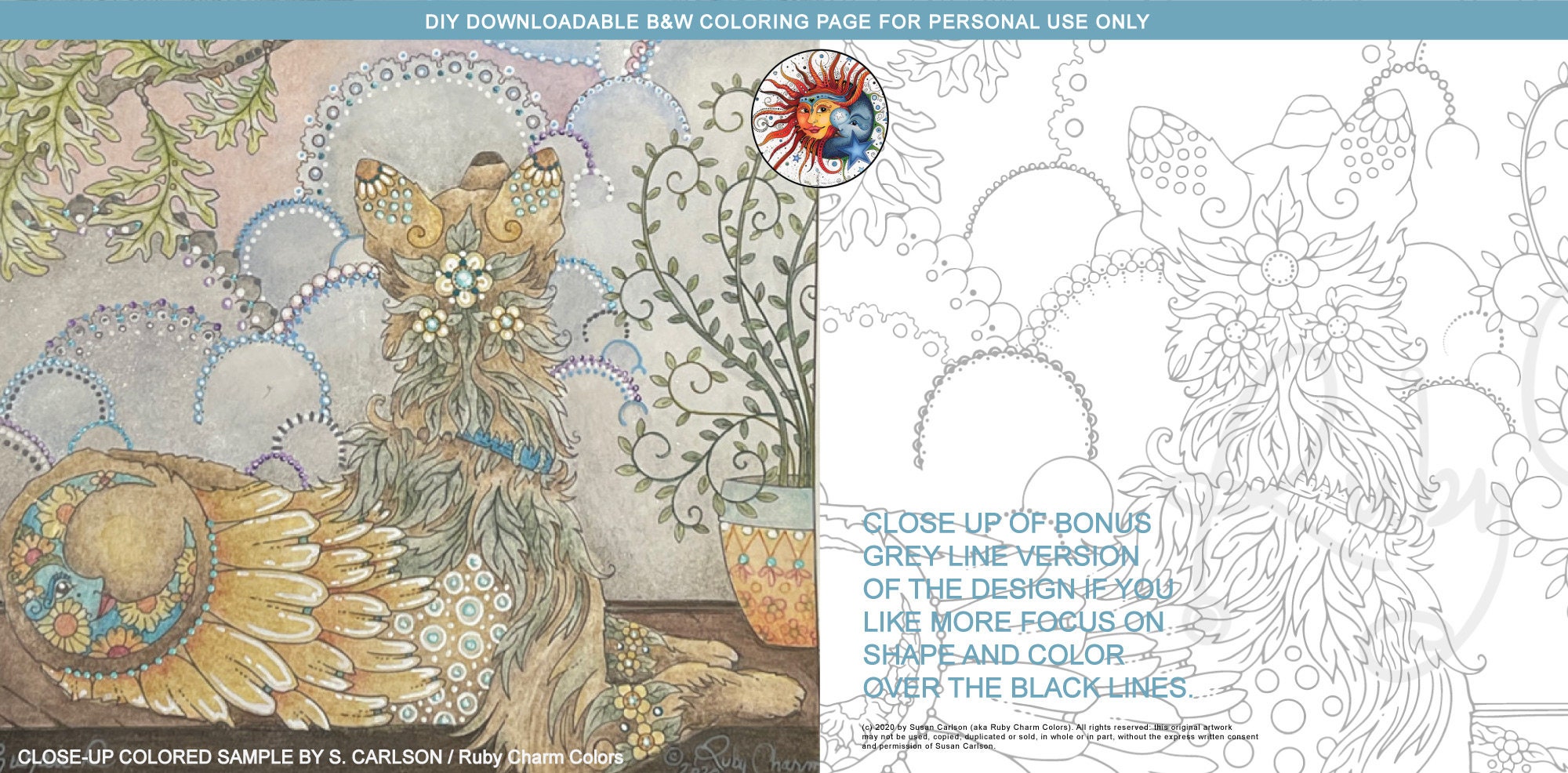 Kyra the Shepherd: Downloadable Printable PDF Coloring Page by | Etsy