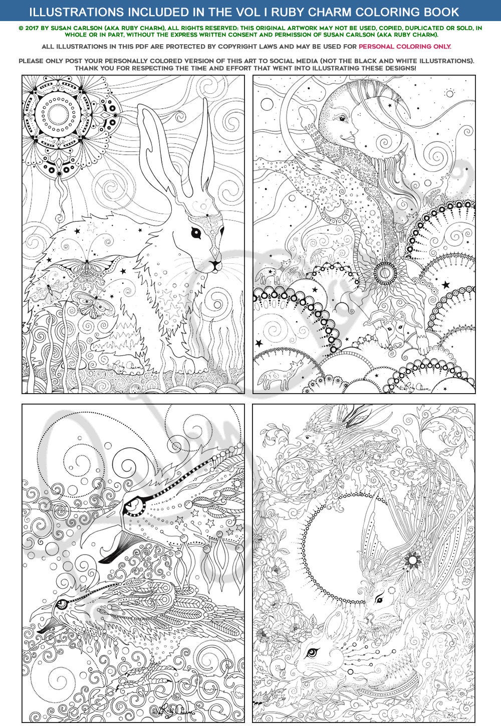 Printable PDF COLORING BOOK: Downloadable Coloring Pages - Etsy Canada