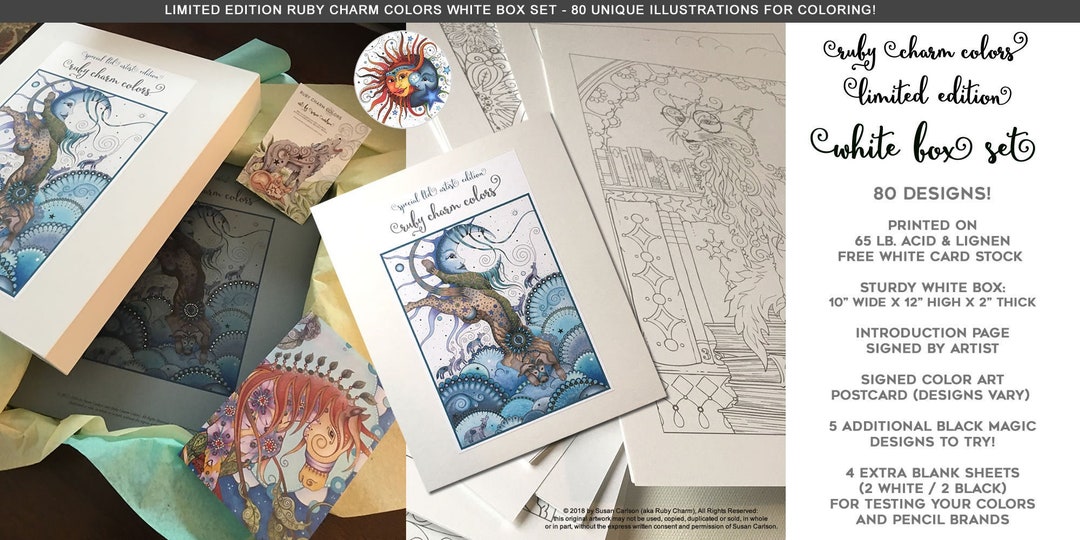 Limited Artist Edition Ruby Charm Colors White Box Set, 80 Unique ...