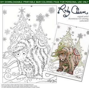 HOLIDAY BUNDLE: Download, Print, and Color Winter Illustrations, Adult ...
