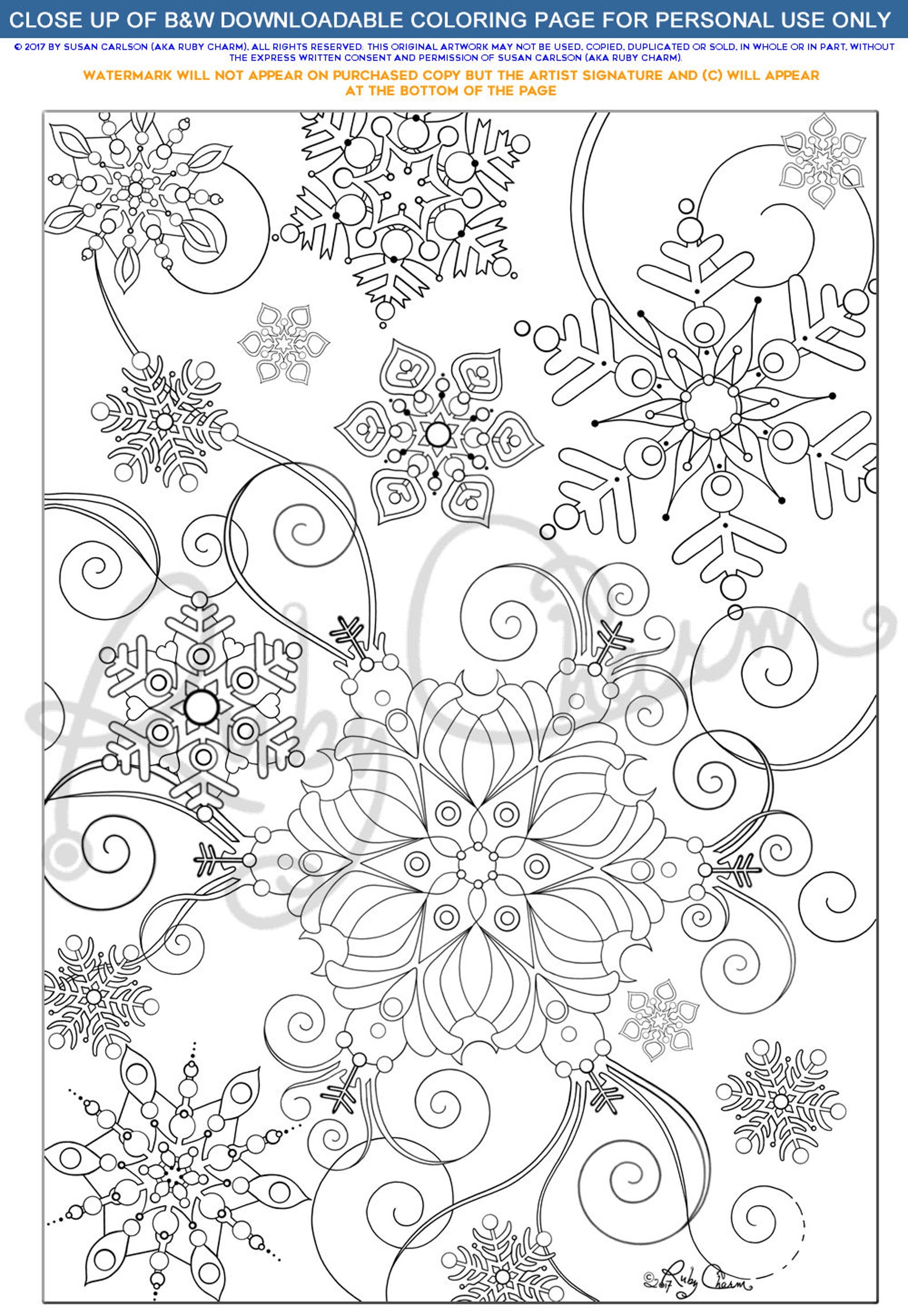 HOLIDAY BUNDLE: Download Print and Color Winter - Etsy