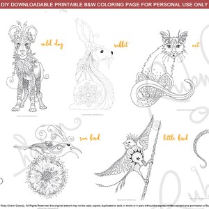 Singles for Print: Ruby Charm Colors Adult Coloring Designs for ...