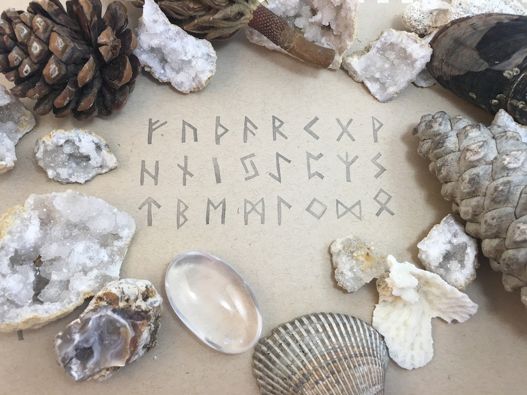 Elder Futhark Runes Mini Hand-carved Rubber Stamps, Set of 24 (custom ...