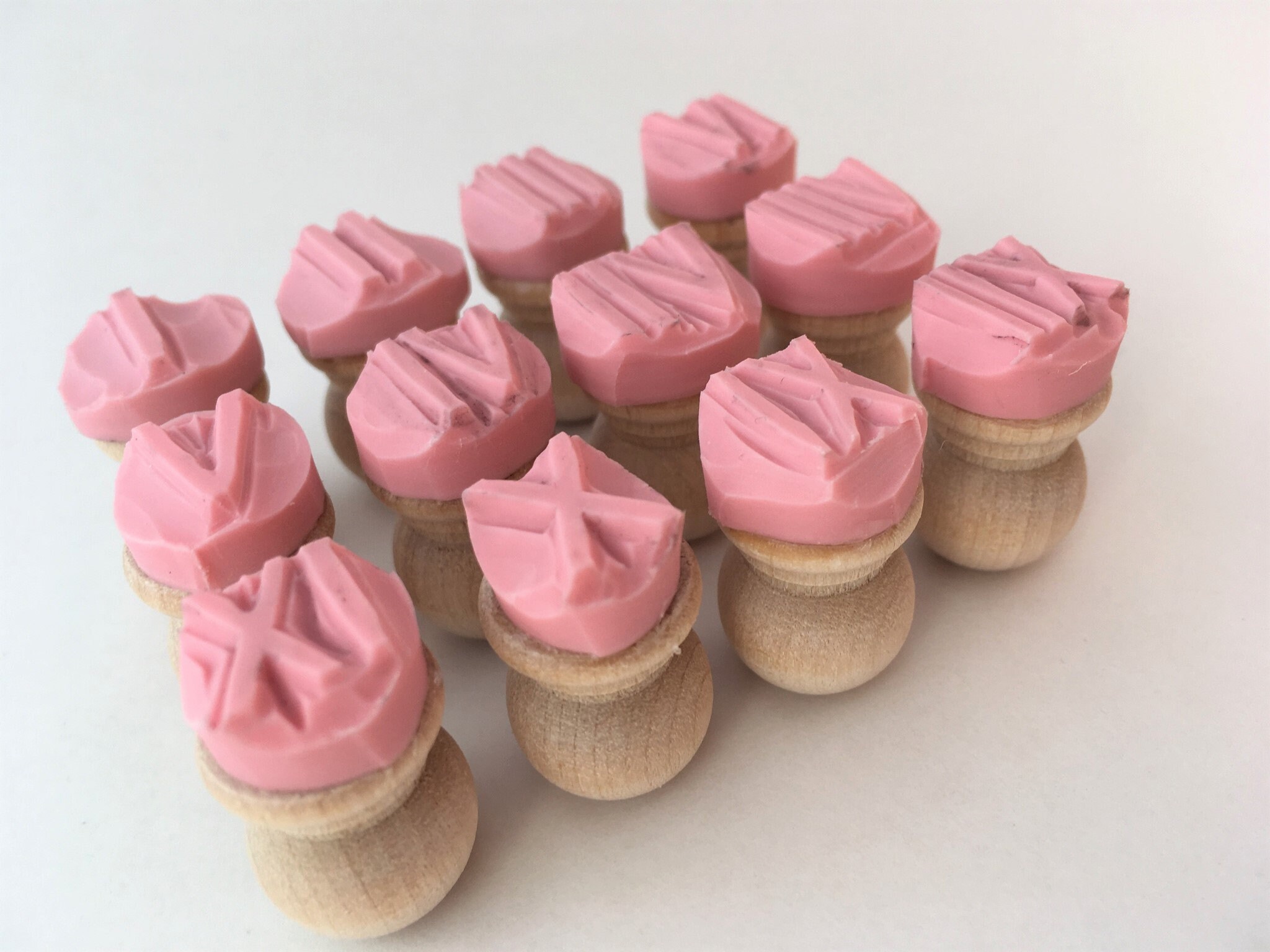 Set of 11 Mini Hand-Carved Roman Numeral Stamps 1-12 Makes | Etsy