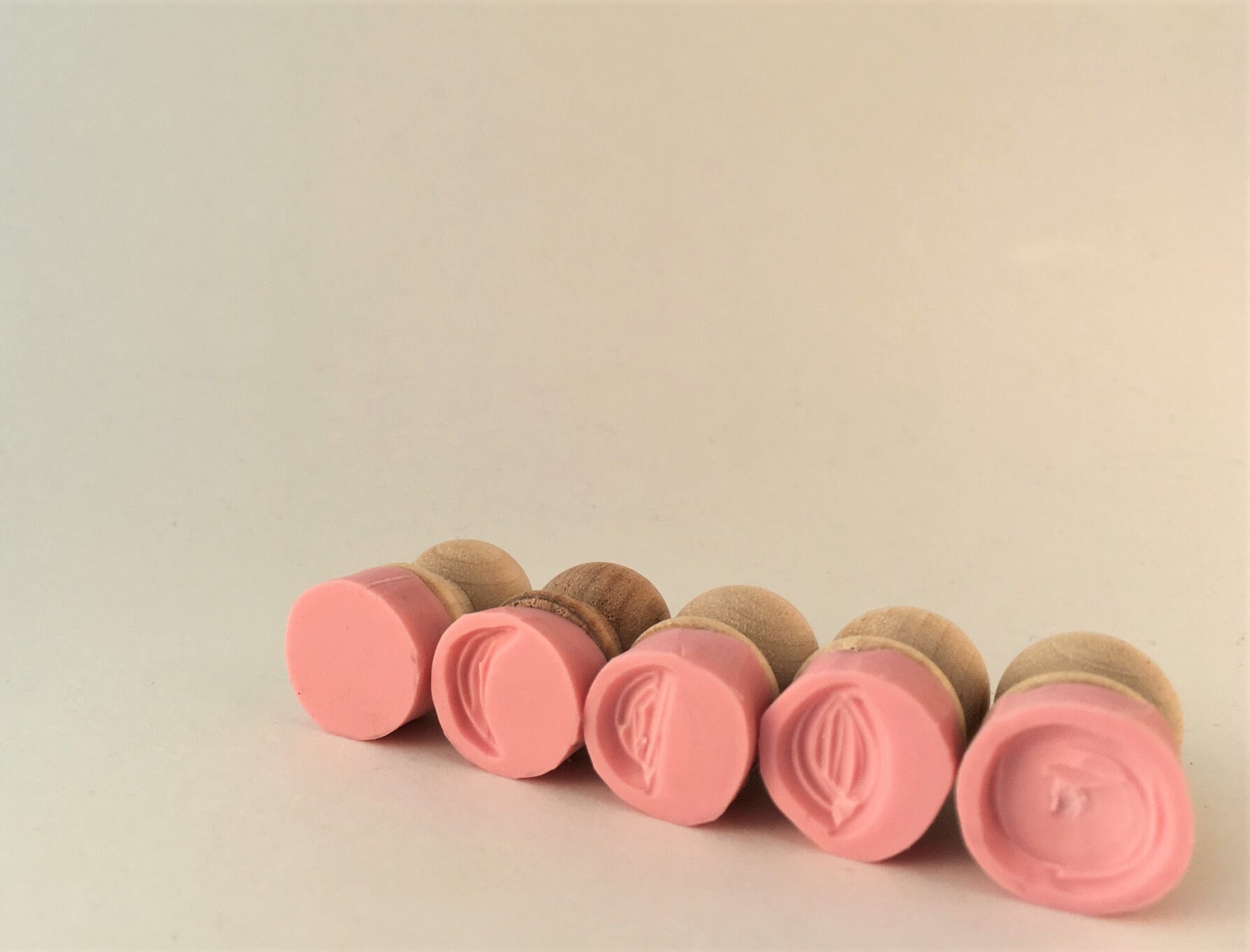 Mini Lunar Moon Phases Hand-carved Rubber Stamps, Set of 5 - Etsy