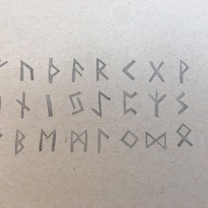 Elder Futhark Runes Mini Hand-carved Rubber Stamps, Set of 24 (custom ...