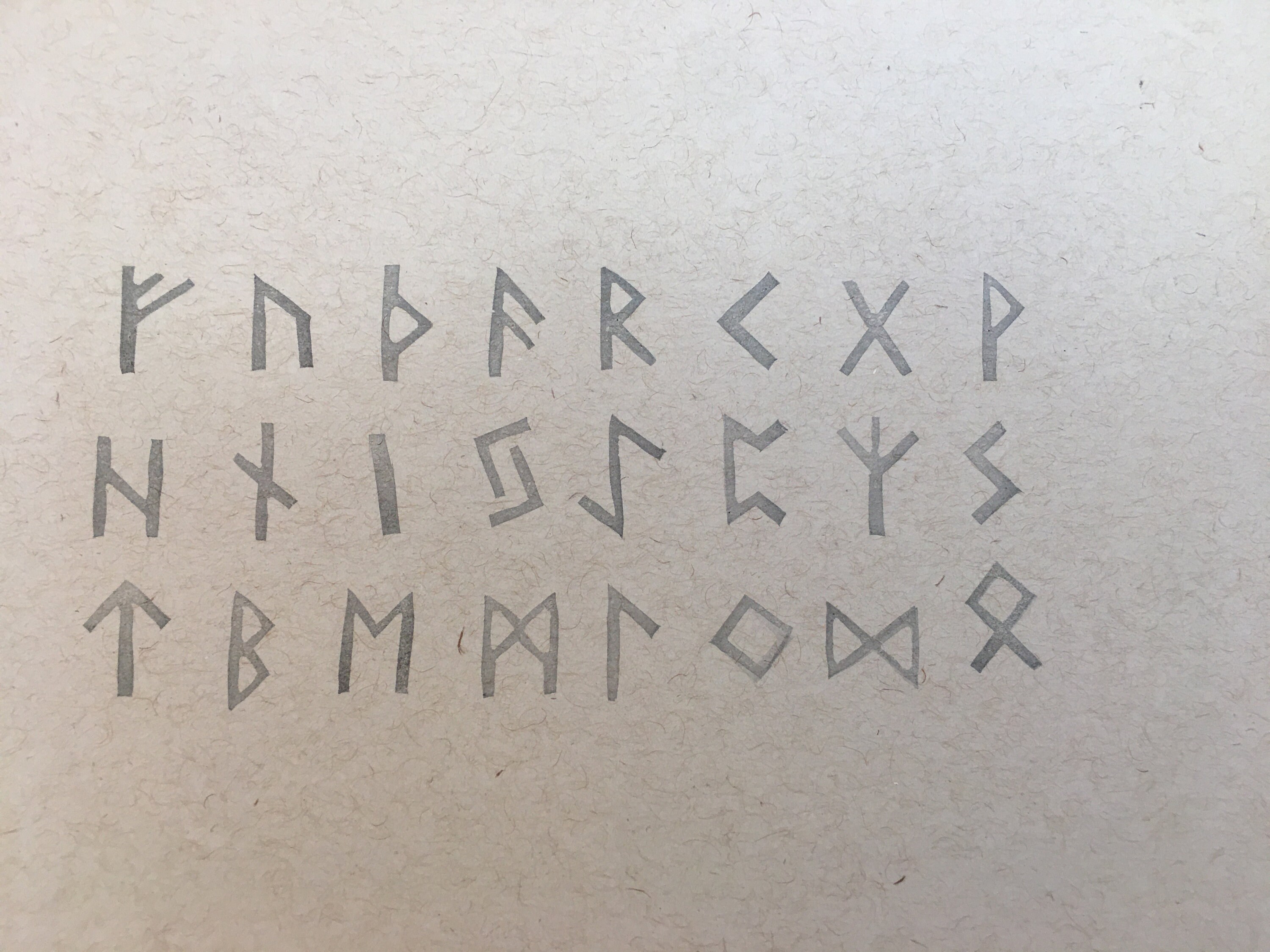 Elder Futhark Runes Mini Hand-carved Rubber Stamps, Set of 24 (custom ...
