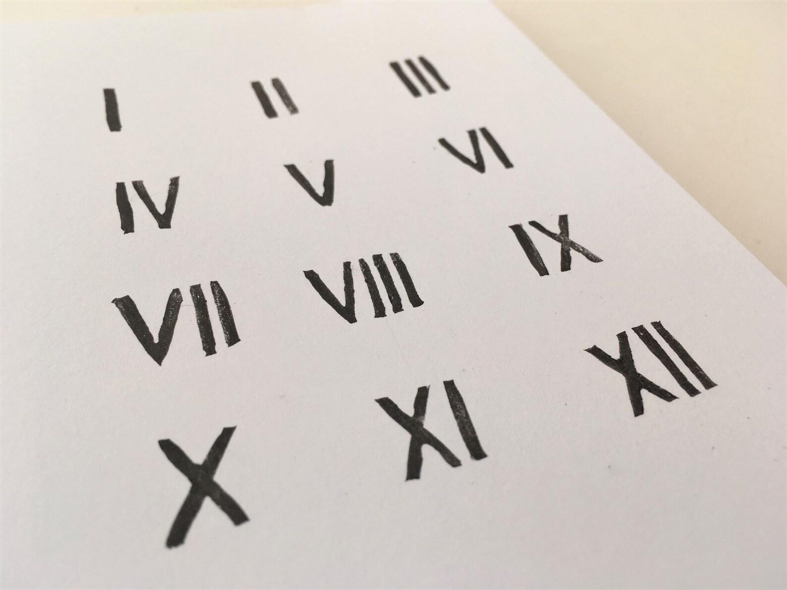 Set of 11 Mini Hand-Carved Roman Numeral Stamps 1-12 Makes | Etsy