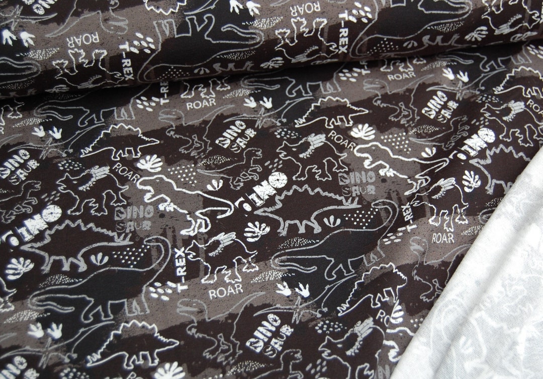 French Terry "Dinos" Fräulein von Julie 0,5 m - Etsy.de