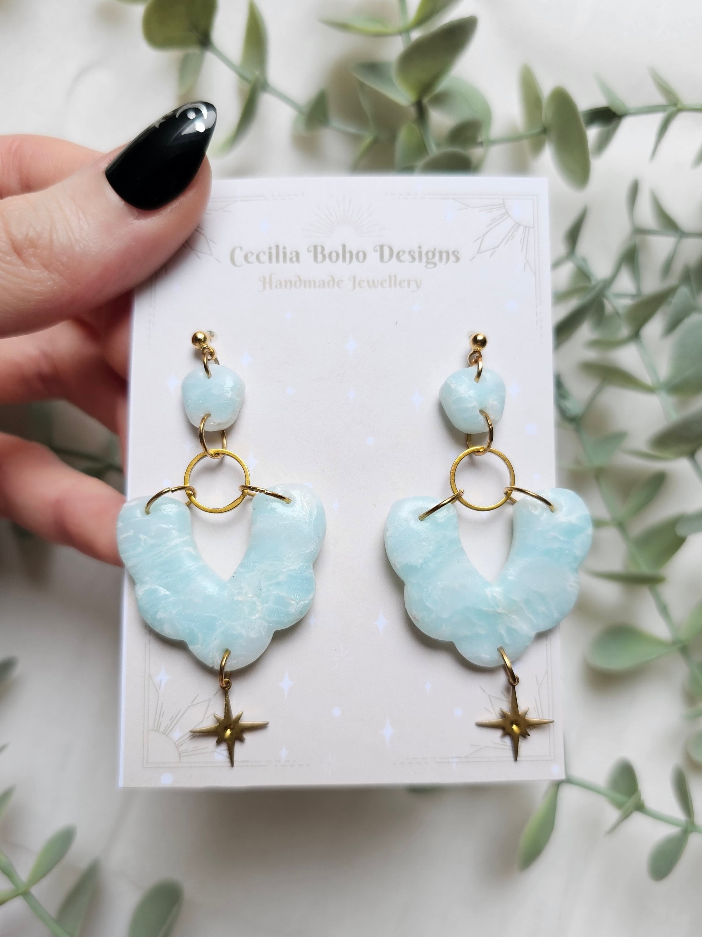 Celestial Quartz Earrings, Celestial Jewellery, Mystical Earrings ...