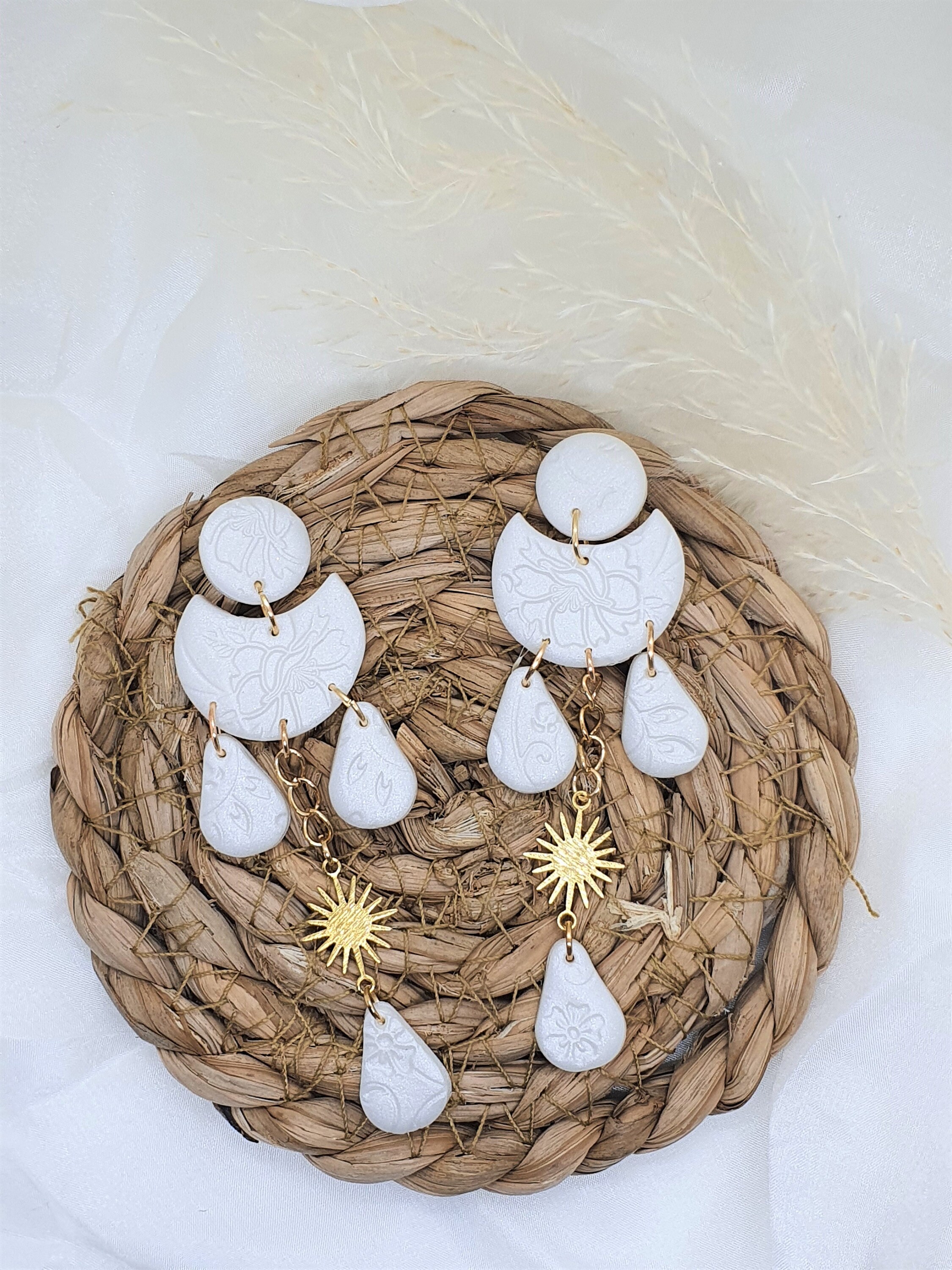Boho Ohrringe Florale Ohrringe Boho Schmuck Himmlische - Etsy.de