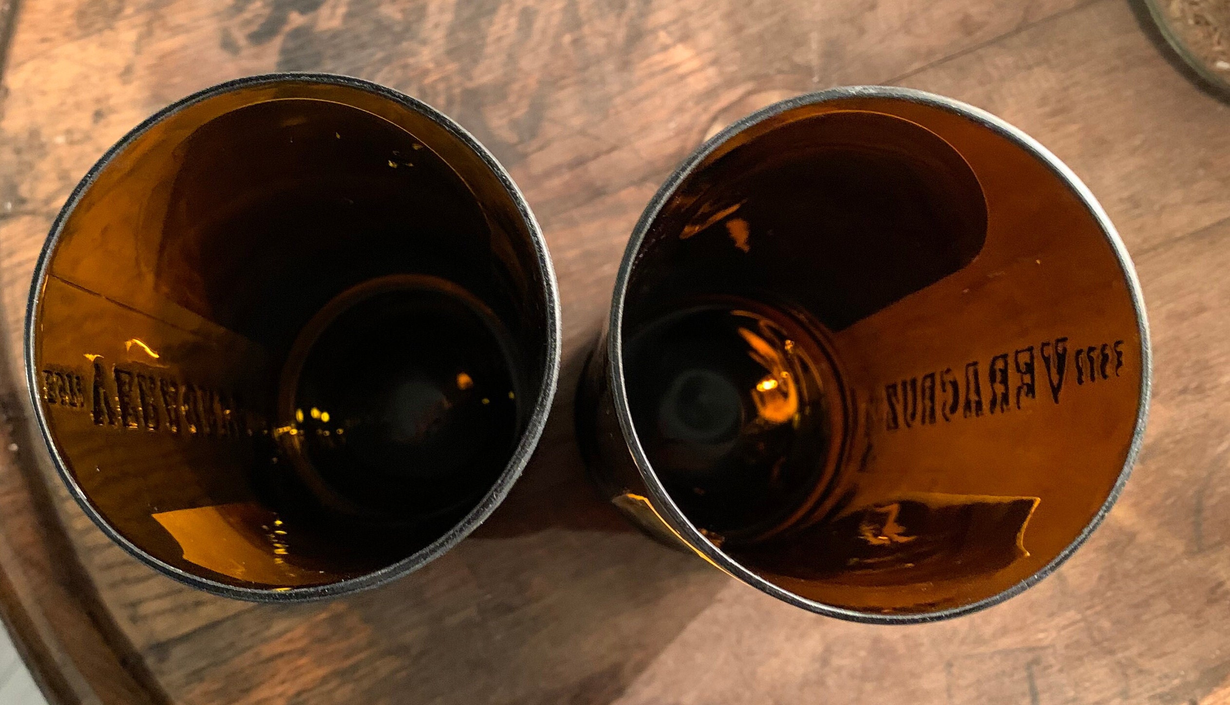 Kahlua Rum & Coffee Liqueur Cut Bottle Drinking Glasses, Set of Two - Etsy