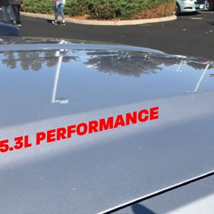 5.3L Performance Hood Decal Sticker Emblem Logo Fits: GM Vortec Chevy ...