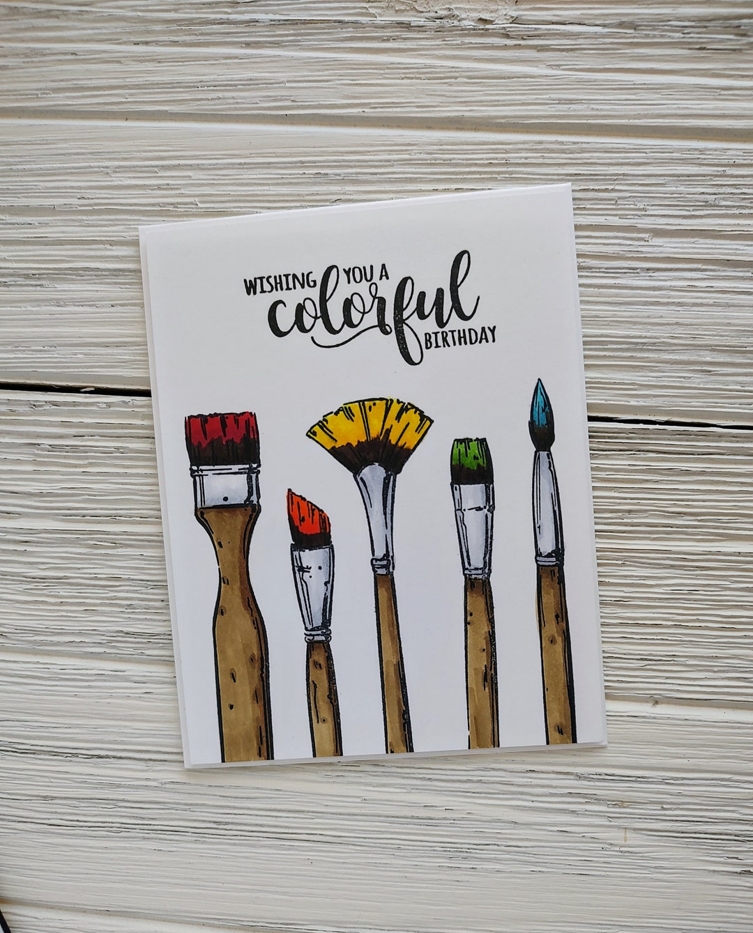 Handmade Birthday Card Artist Birthday Painting Cards Friend Birthday ...