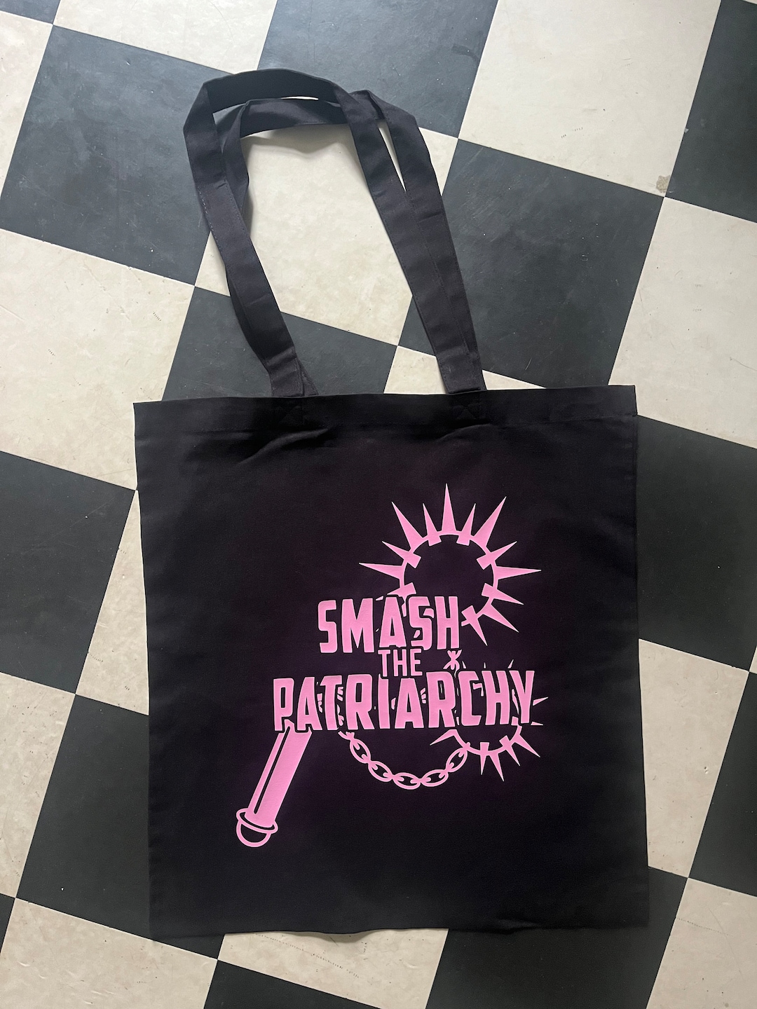 Alternative Aesthetic Graphic Design Totebag Smash the Patriarchy Flail ...