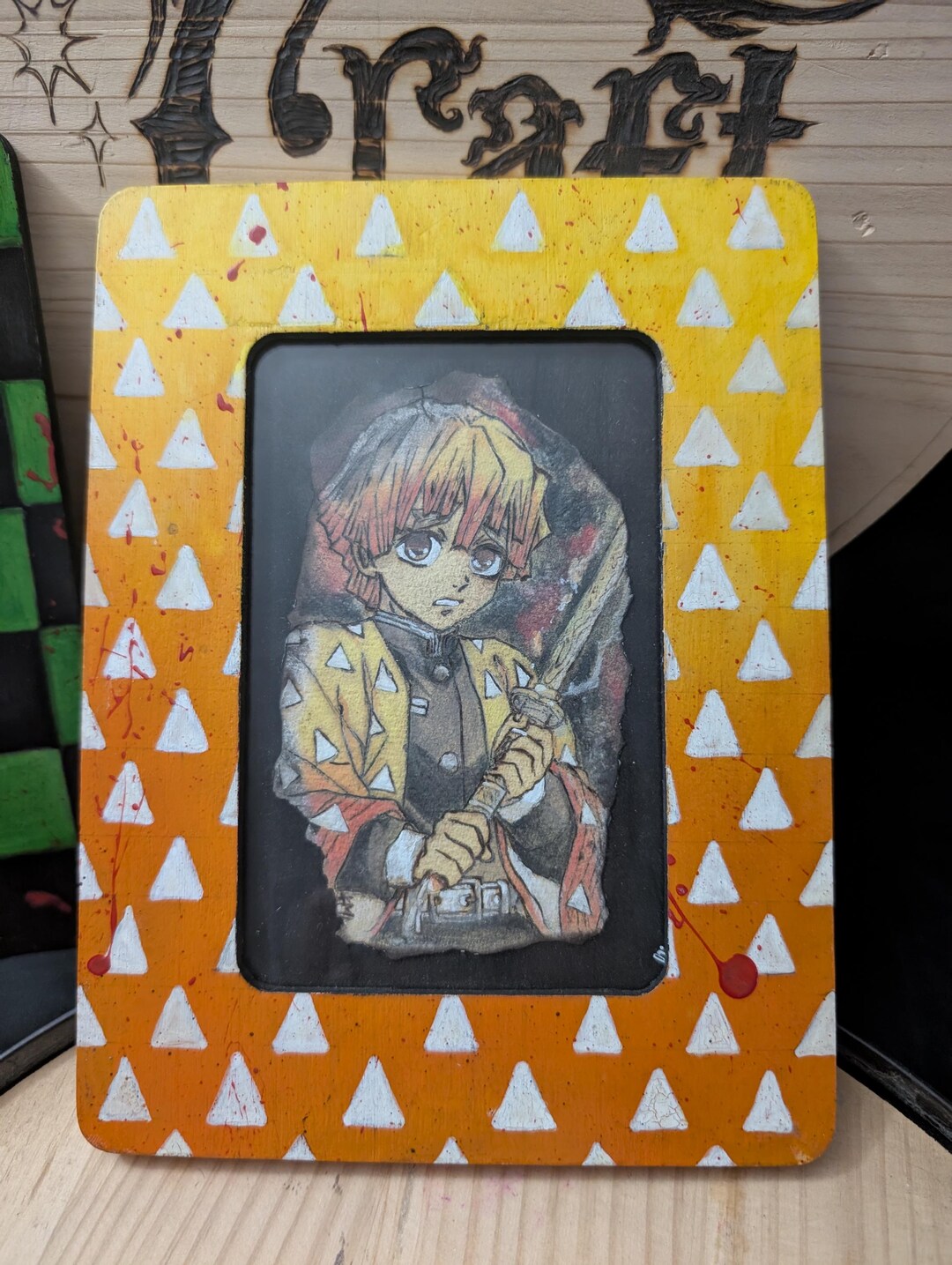 Hand Burned Zenitsu Fan Art - Etsy