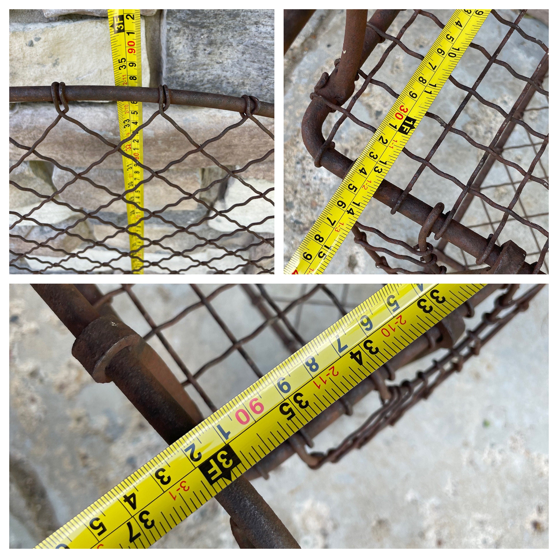Antique Victorian Wrought Iron Wire Bench - Etsy