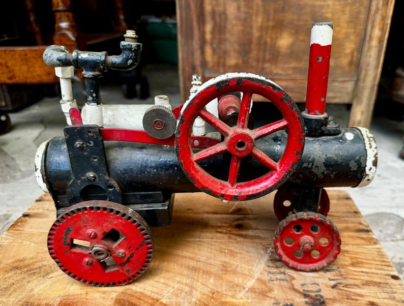 Antique Steam Tractor Model Folk Art - Etsy