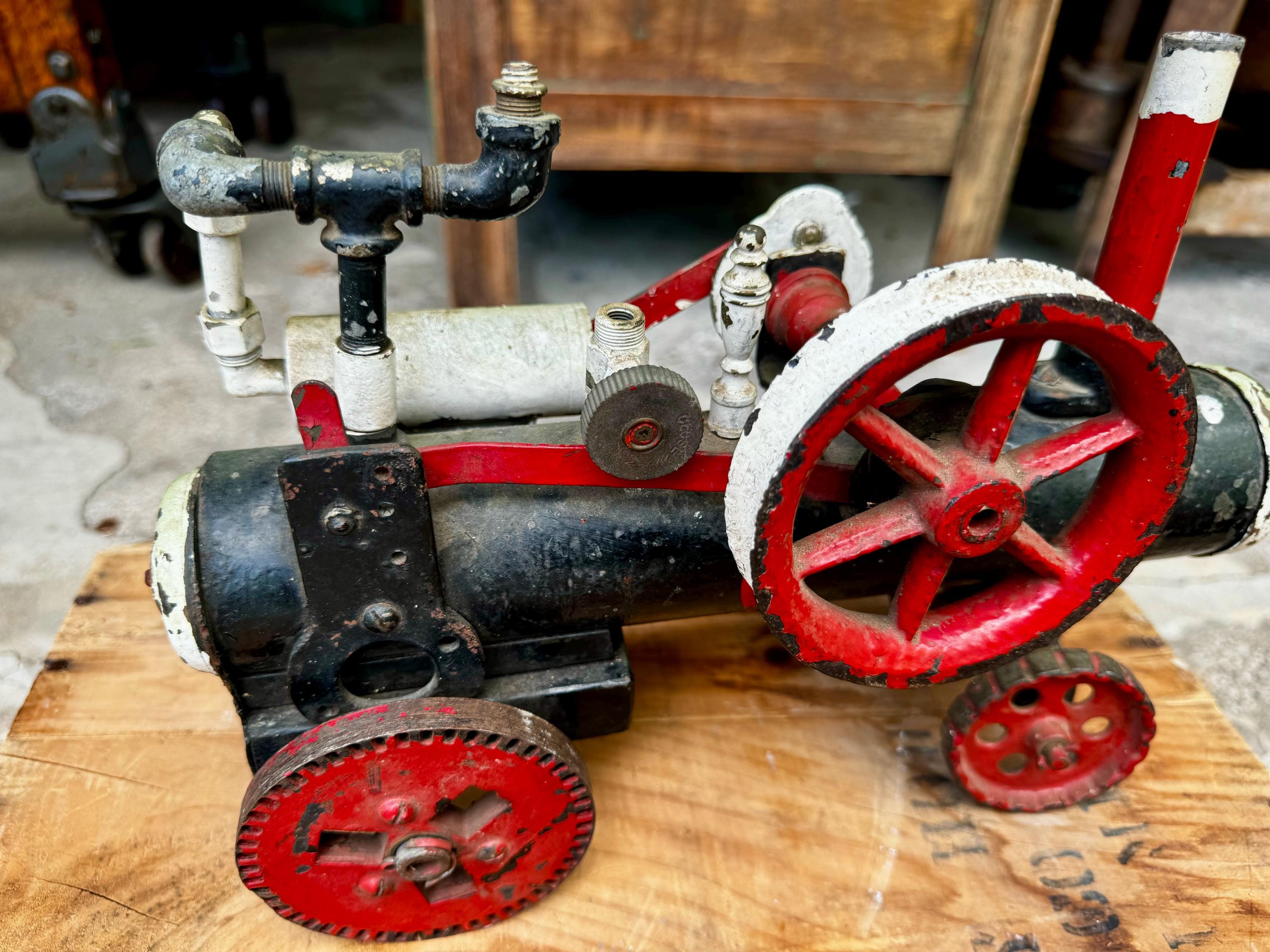 Antique Steam Tractor Model Folk Art - Etsy