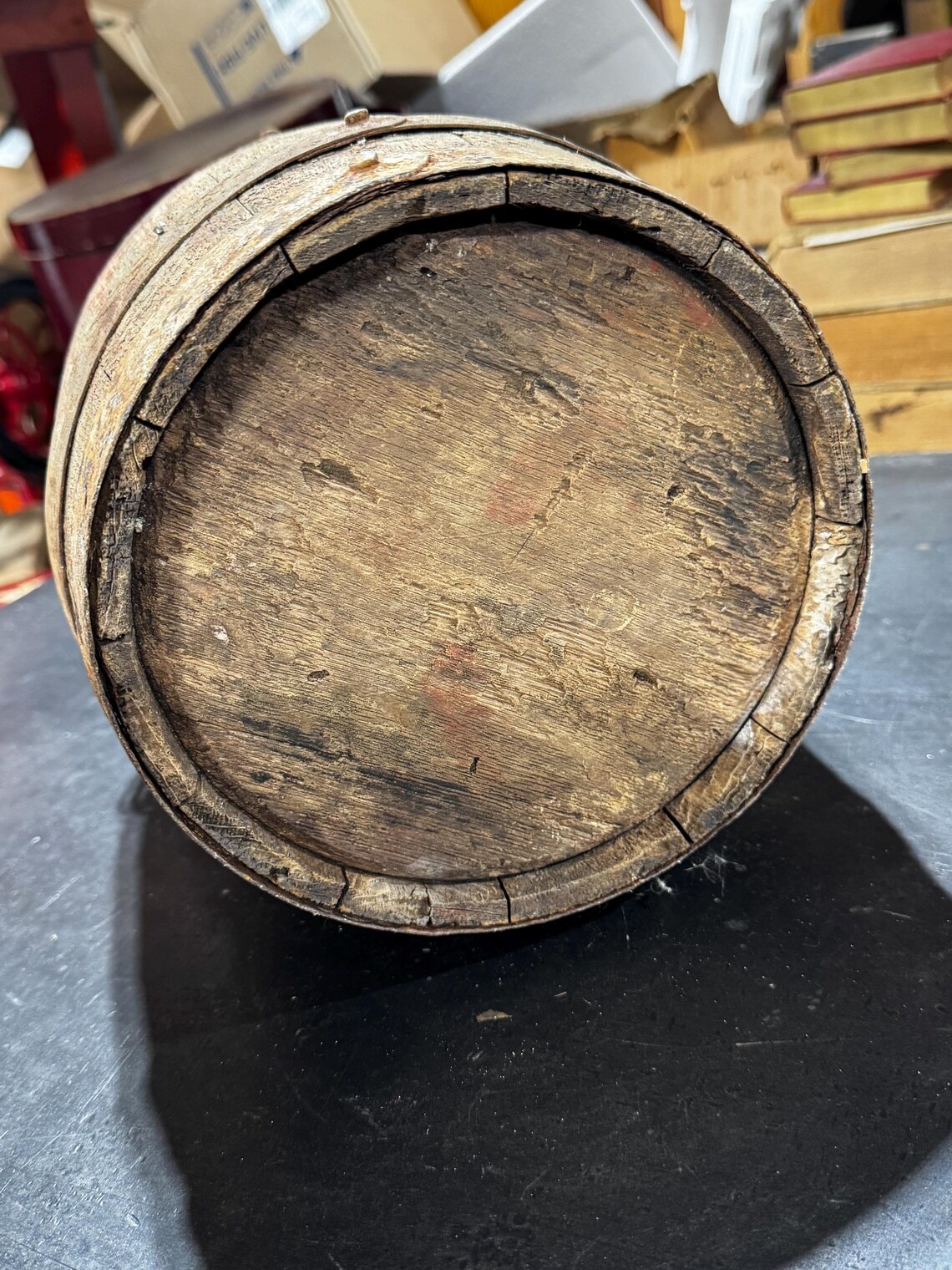 Antique Wood Paint Bucket Barrel Oak - Etsy