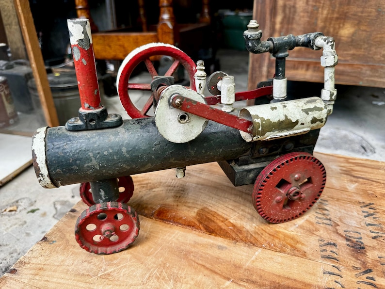 Antique Steam Tractor Model Folk Art - Etsy