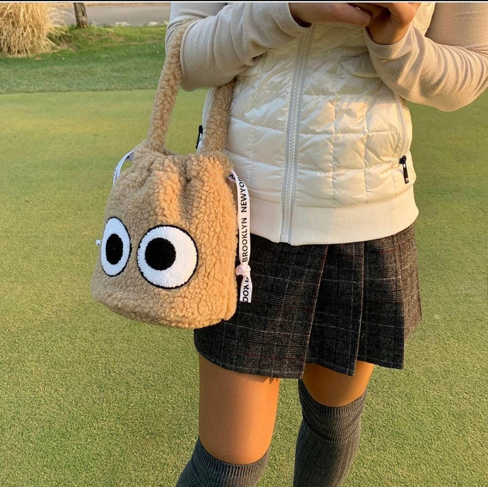 Cute Little Monster Bag, Fleece Bag, Tote Bag, Fluffy Bag - Etsy