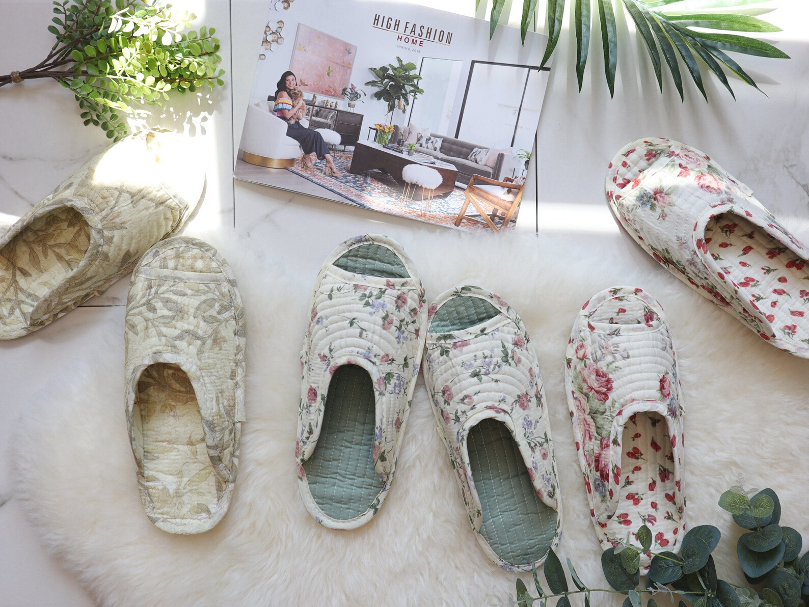 Indoor Slippers Large Size Slippers Quilted Slippers Socks - Etsy