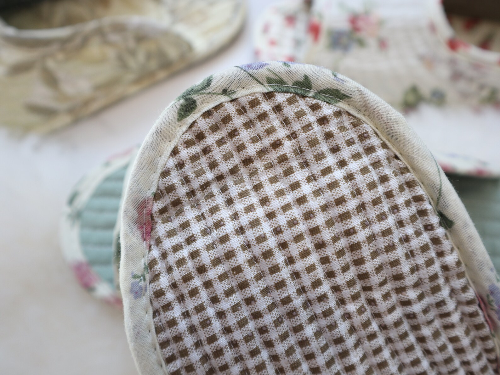 Indoor Slippers Large Size Slippers Quilted Slippers Socks - Etsy