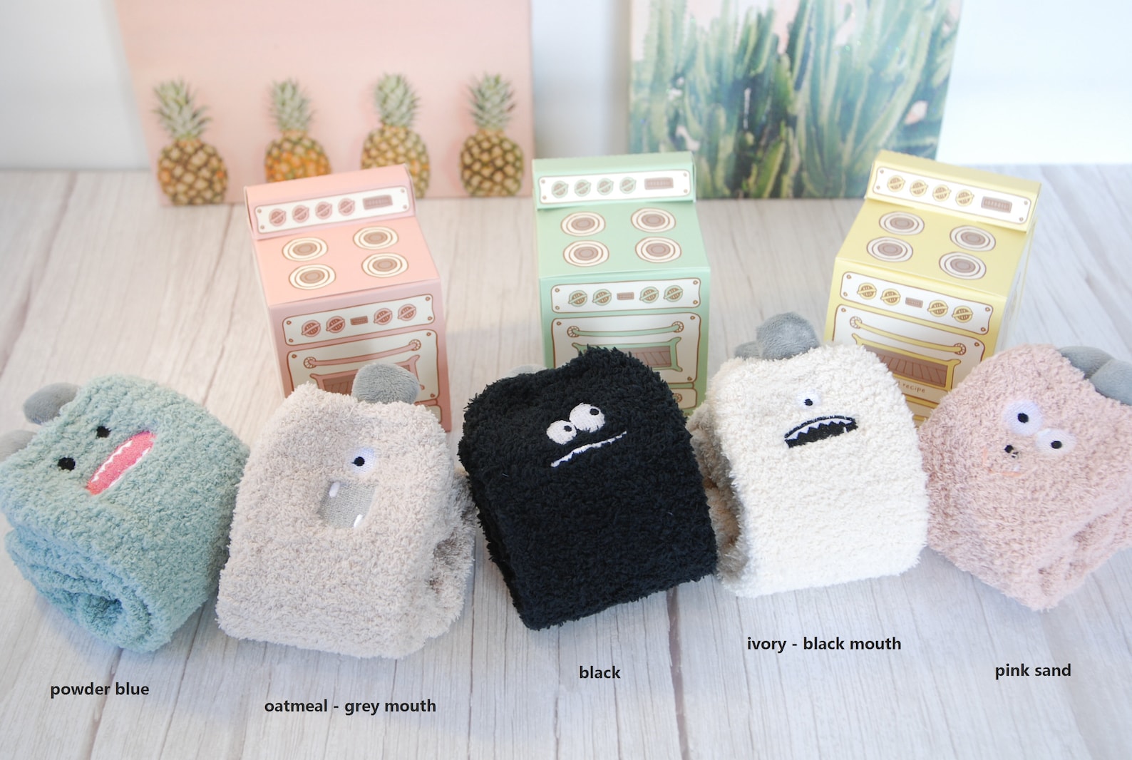 Cute Monster Fuzzy Socks, Soft Socks, Warm Socks, Cute Socks, Cozy ...