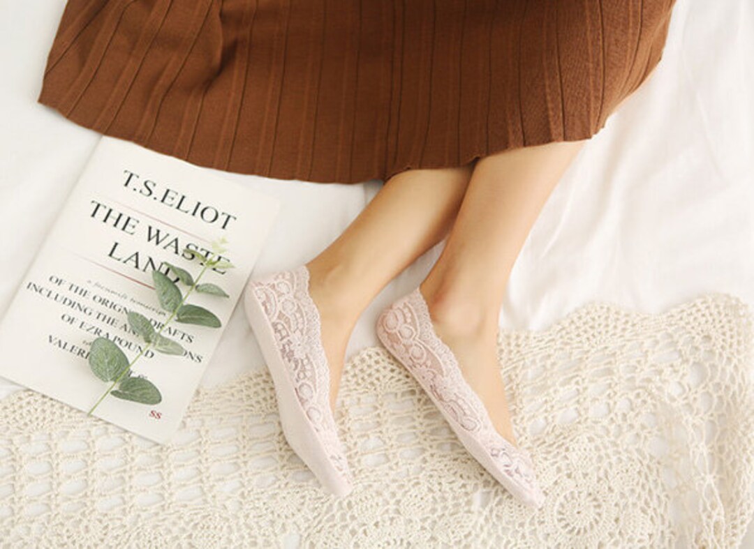 Lace Socks, Low Socks, No Show Socks, Stretchy Socks, Silicone All ...