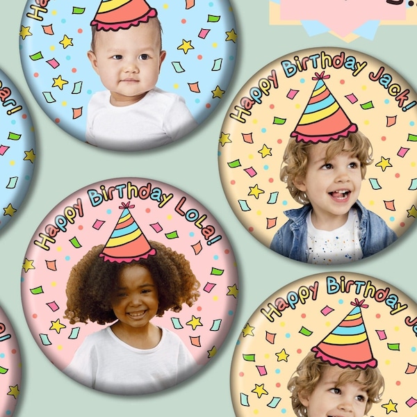 Custom Birthday Button Pins - Etsy