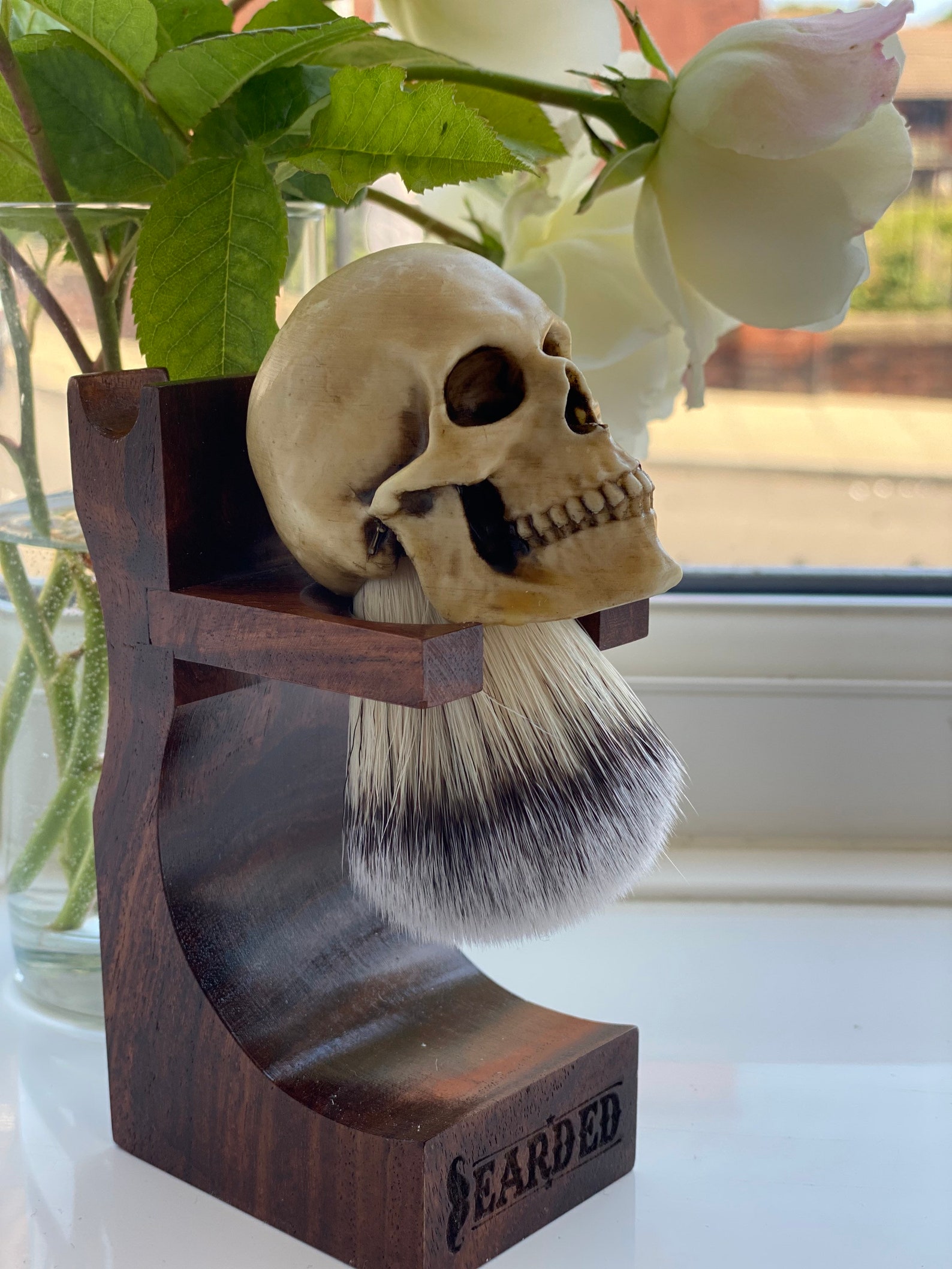 Skull Shaving Brush bone Head Barbershop Gifts Razor Tools - Etsy