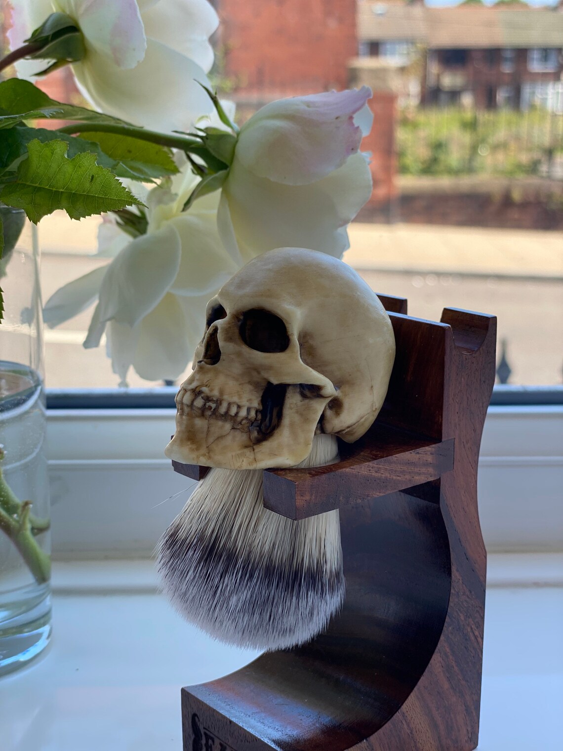 Skull Shaving Brush bone Head Barbershop Gifts Razor Tools - Etsy