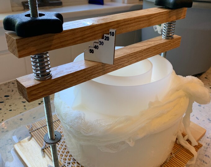 Deluxe Cheese Press Artisan Cheese Making Handmade Hardwoods 3kg Size ...