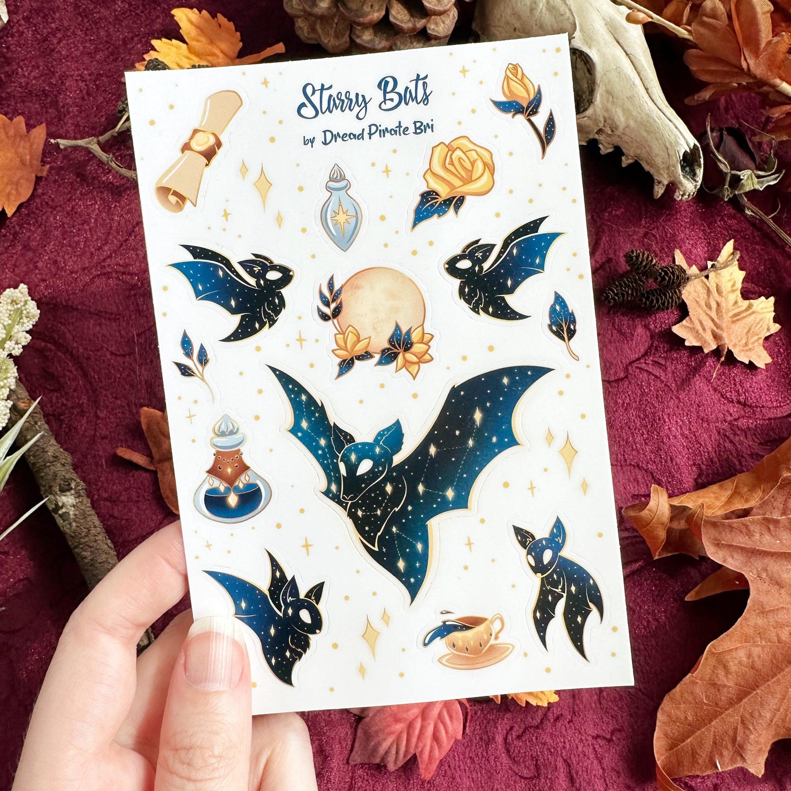 Starry Bat- STICKER SHEET - Etsy